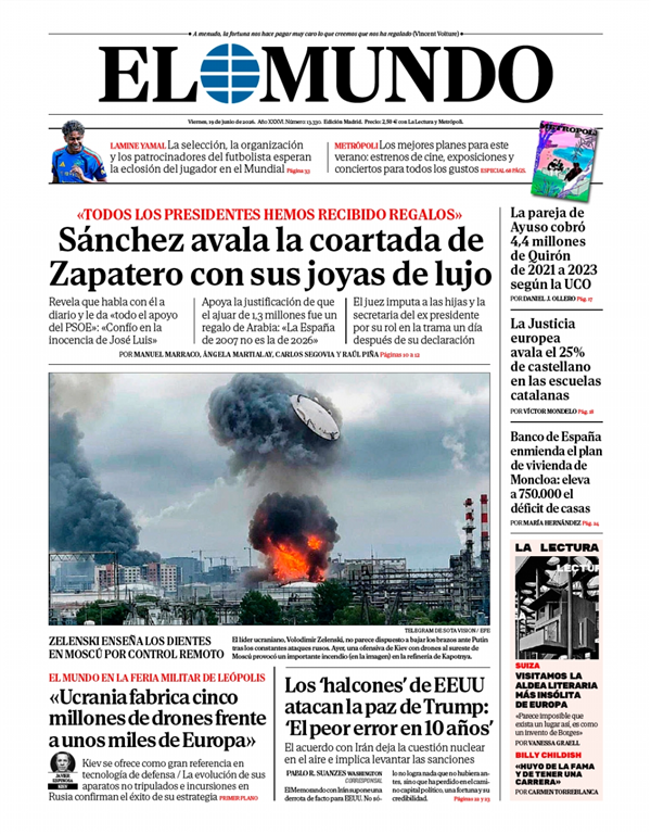 Portada de El Mundo Nacional hoy 20 de junio de 2026 — ver portada ...